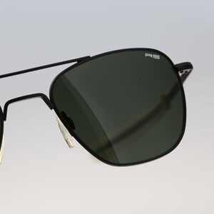 Randolph Engineering USA Vintage 90s Black Square Aviator | Etsy