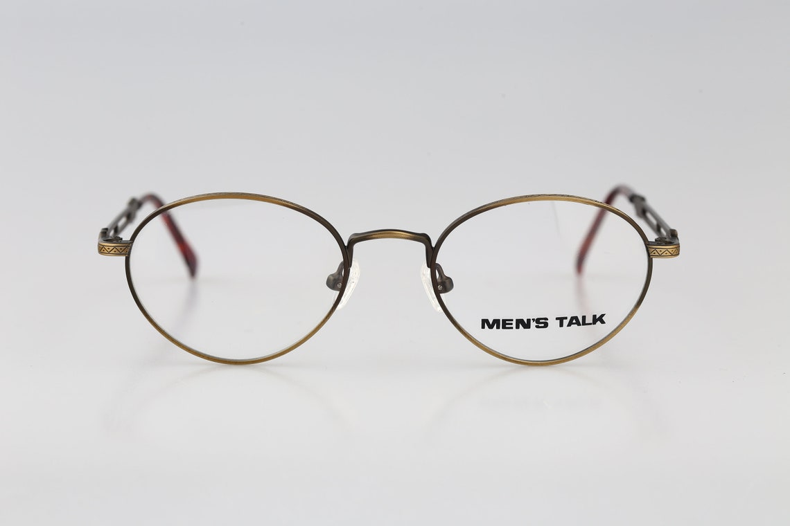 Men's Talk MT 683 2, Vintage 90s Antique Gold Small Panto Round ...