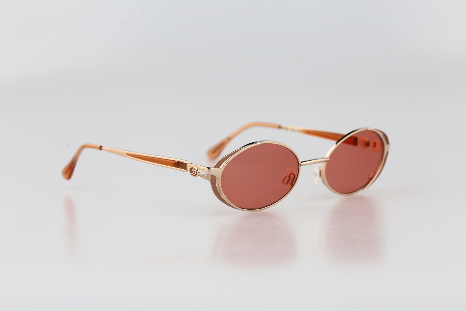 Diva 5123 76, Vintage 90s Tinted Pink Lenses Unique Gold Victorian Oval ...