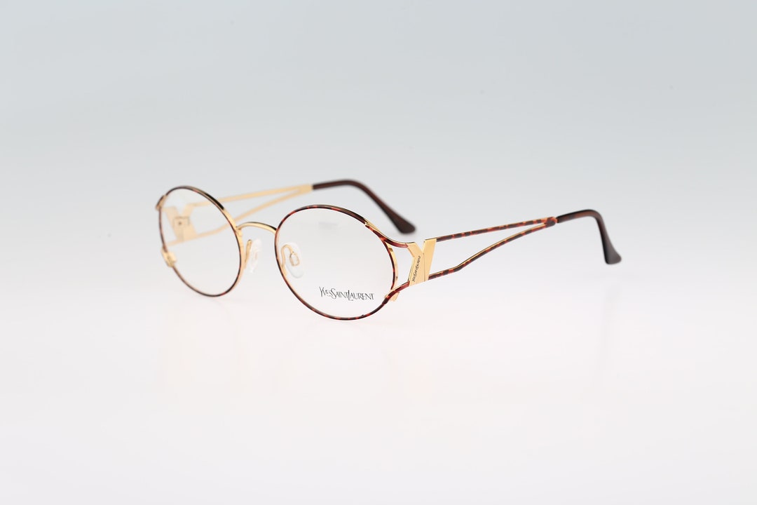 Yves Saint Laurent 6033 V Y119, Vintage 90s Gold and Tortoise Oval ...