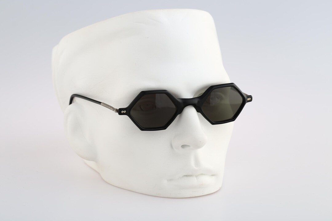 Sun Boy SB 46, Vintage 90s Matt Black Steampunk Small Hexagon ...