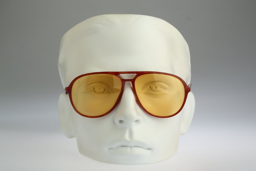 Silhouette M 2708 C 1378, Vintage 80s Tinted Yellow Lenses Tortoise ...