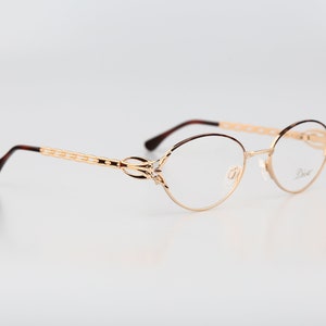 Diva 5045 26, Vintage 90s Gold and Tortoise Browline Victorian Oval ...