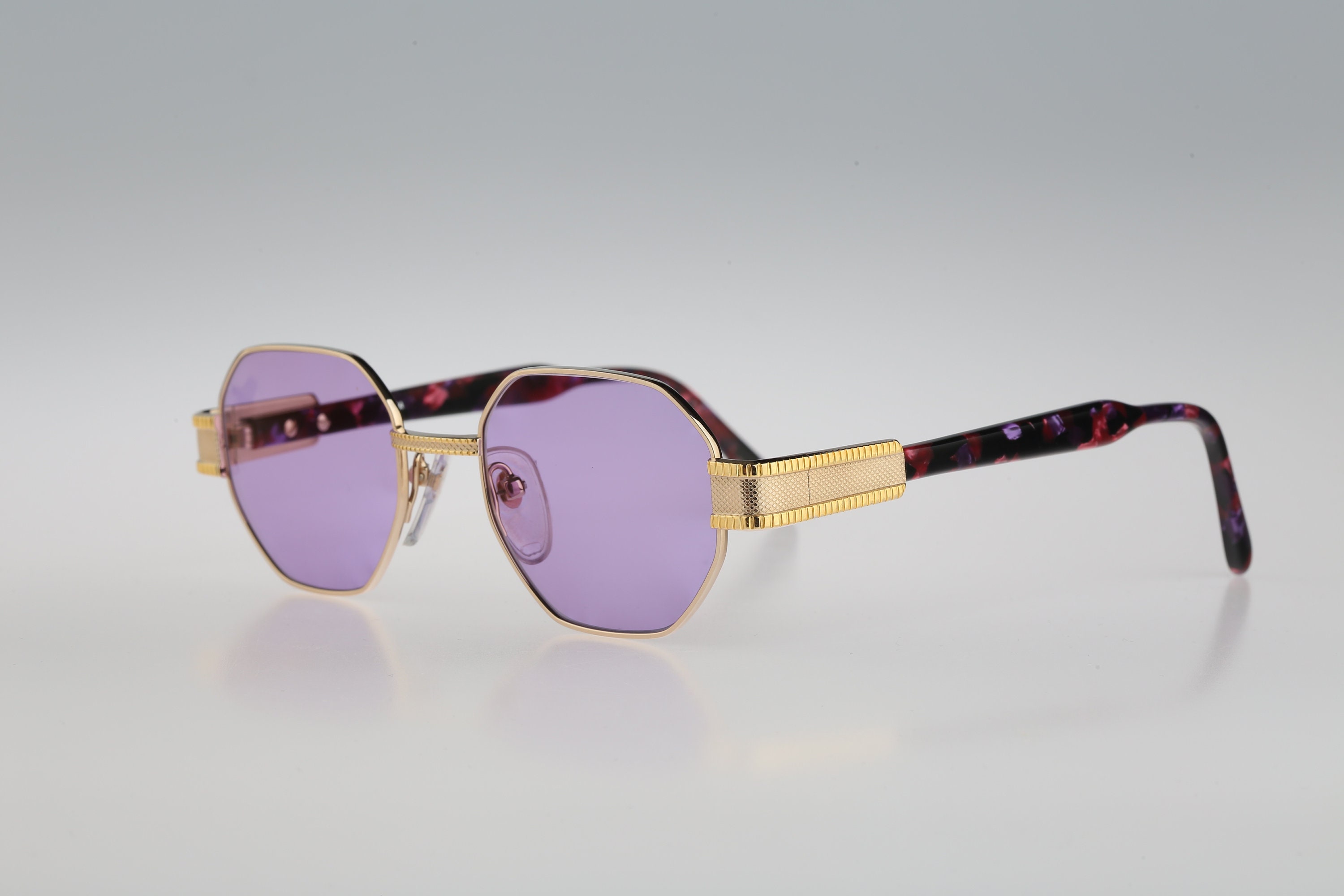 Zina Z 703 01 Vintage 90s Tinted Purple Lenses Unique Gold - Etsy