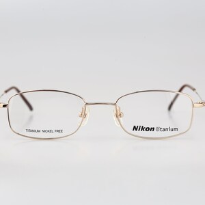 Nikon Litanium DT 4895 0456 Titanium, Vintage 90s Unique Gold Rectangle ...