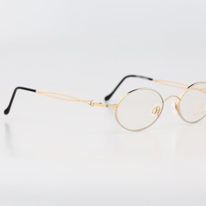 Aigner EA 447 74, Vintage 90s Gold and Silver Small Oval Eyeglasses ...