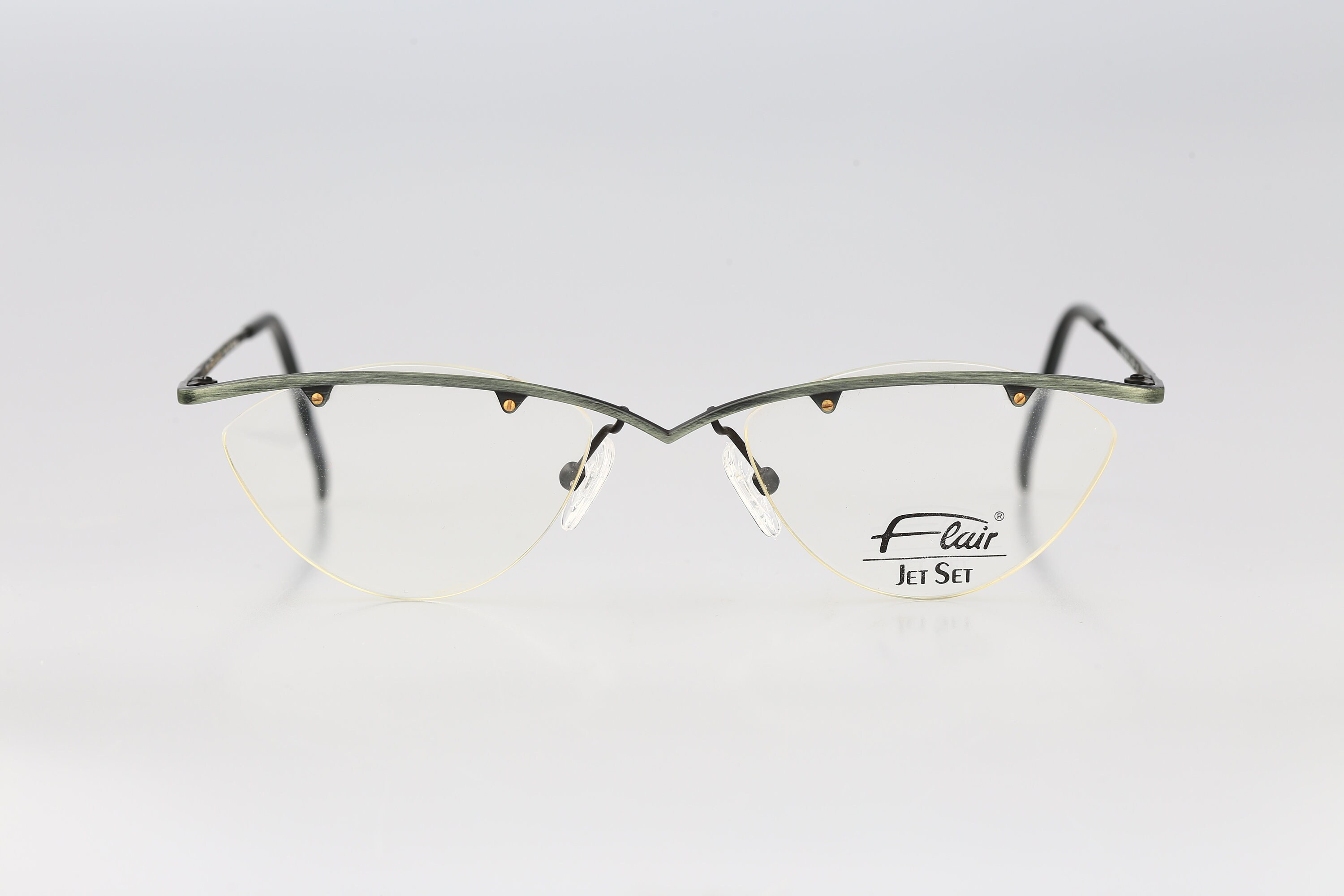 Flair Jet Set 794 Vintage 90s Unique Semi Rimless Cat Eye | Etsy