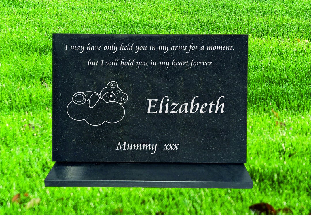 Tempory Headstone for Infant Memorial Plaque for Baby Remembrance ...