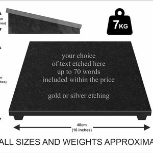 Extra Large Granite Memorial Plaque With Photo 40cmx30cm - Etsy UK