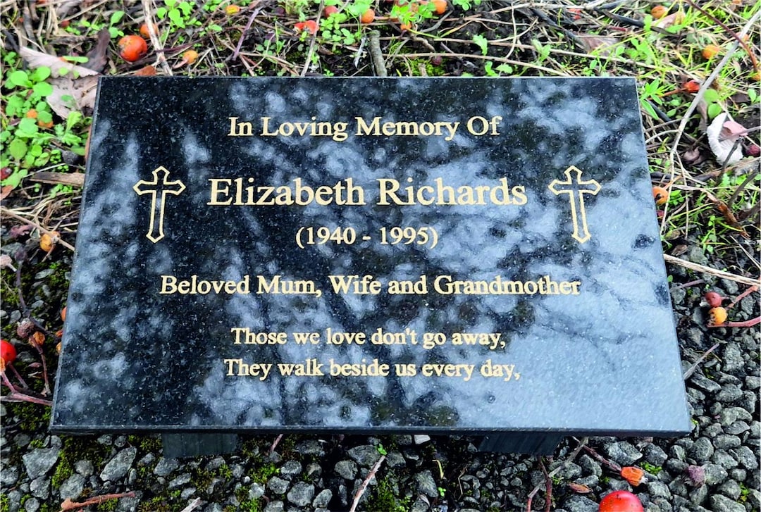 Extra Large Granite Memorials Plaque 40cmx30cm - Etsy UK
