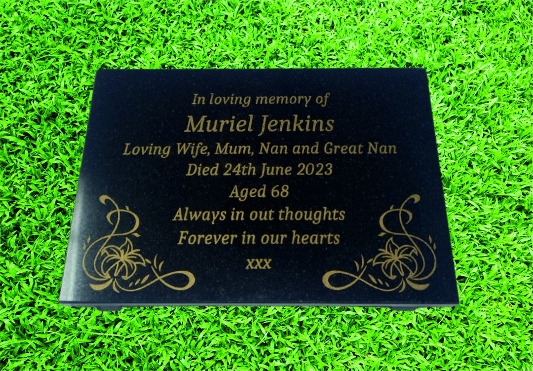 Personalised Plaque With Lily Flower Design - Etsy