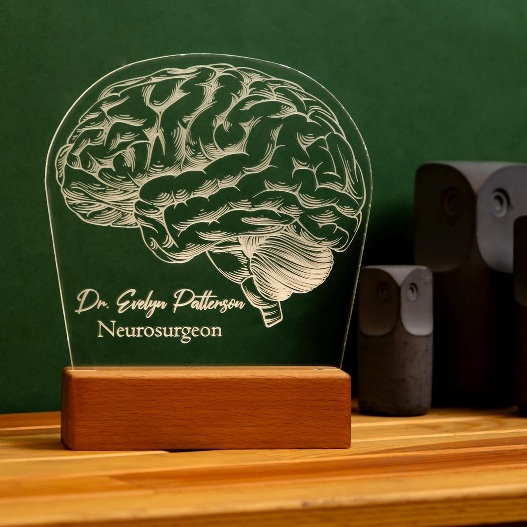 Brain Led Desk Lamp, Doctor Neurosurgeon Neurologist Thank You Gift ...