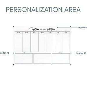 Custom Dry Erase Wall Calendar, Personalized Daily Weekly Acrylic Note ...