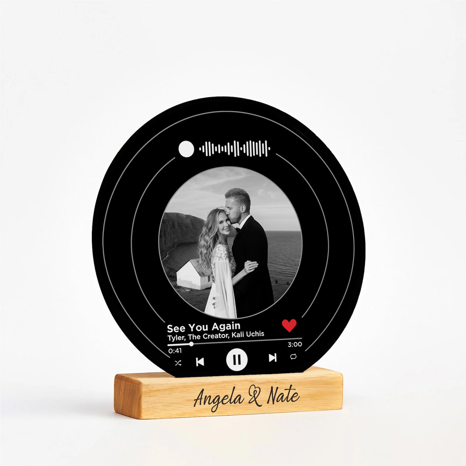 Custom Acrylic Song Plaque, Couple Our Favorite Song Vinyl Record ...