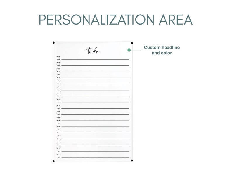Personalized Clear Acrylic Wall Checklist to Do List, Dry Erase Board ...