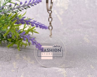 Custom Logo Acrylic Keychain - Etsy