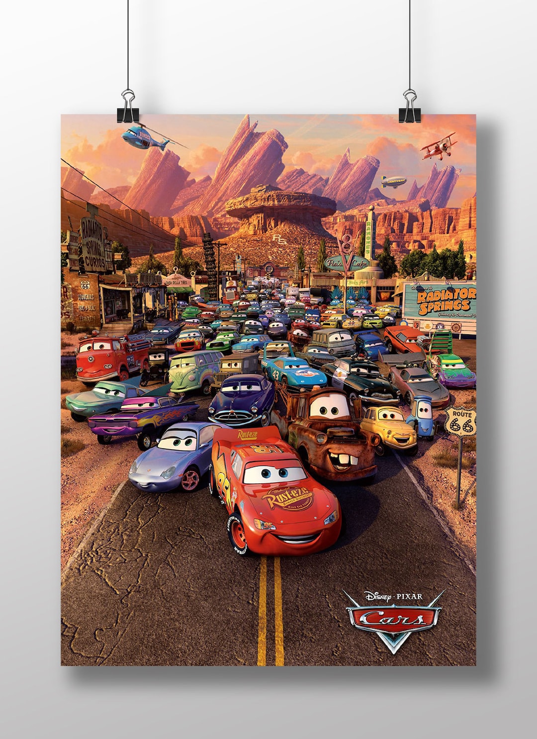 Poster / Poster Cars Flash Lightning Mcqueen Group - Etsy