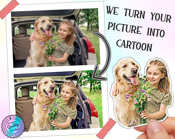 Custom Photos Cartoon Stickers High Quality Picture - Etsy