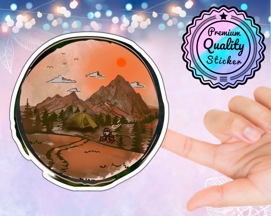 Sticker - Camping Dusk - Premium Decal | High Quality - Bumper ...