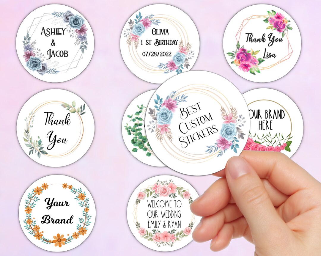 Custom - Stickers | Premium Personalized Labels | Perfect 4 Wedding ...