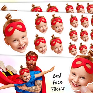 Custom Face Stickers - Sticker Sheet | 14 High Quality - Picture Decals ...
