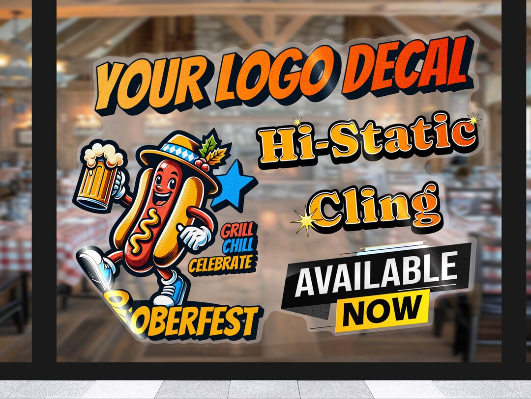 High Static Cling - Clear for Window - Your Personalized Logo Design ...