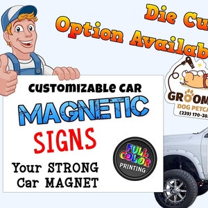 Custom Car Magnet Sign | Personalized Logo for Your Car Van Truck ...
