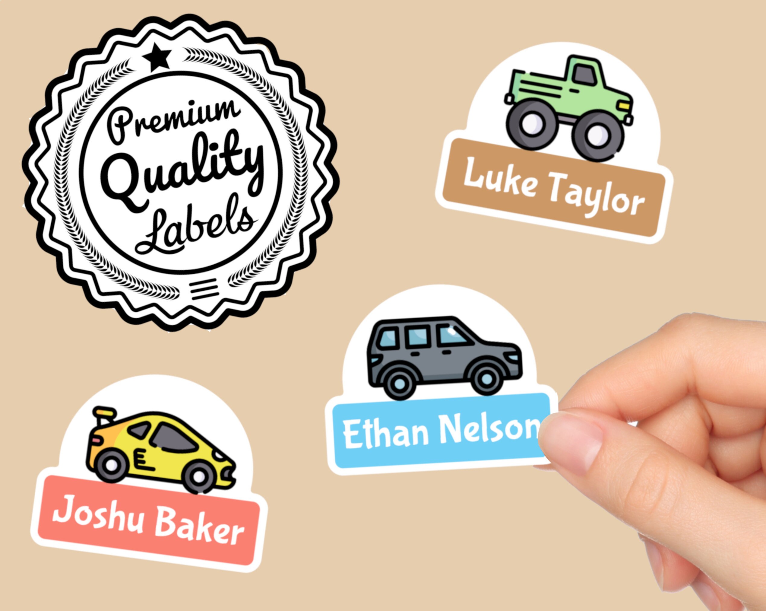 Cute Custom Name 32 X Premium Label Children's Vehicle | Etsy