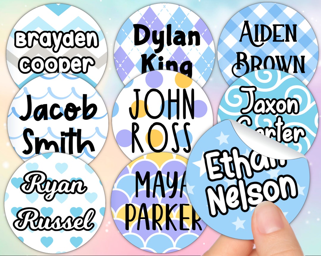 100 Round - Personalized Name Labels | Perfect Kids Daycare and School ...