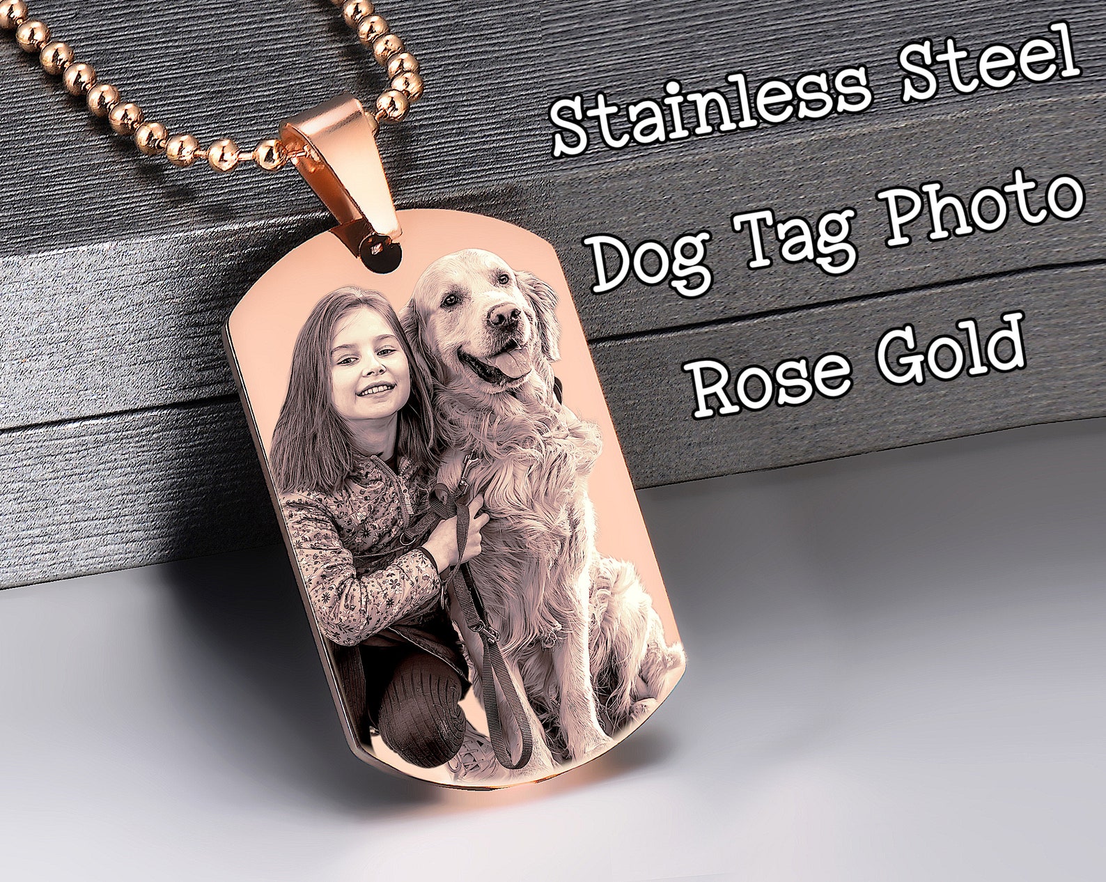 High Quality Photo Dog Tag Personalized Stainless Steel - Etsy