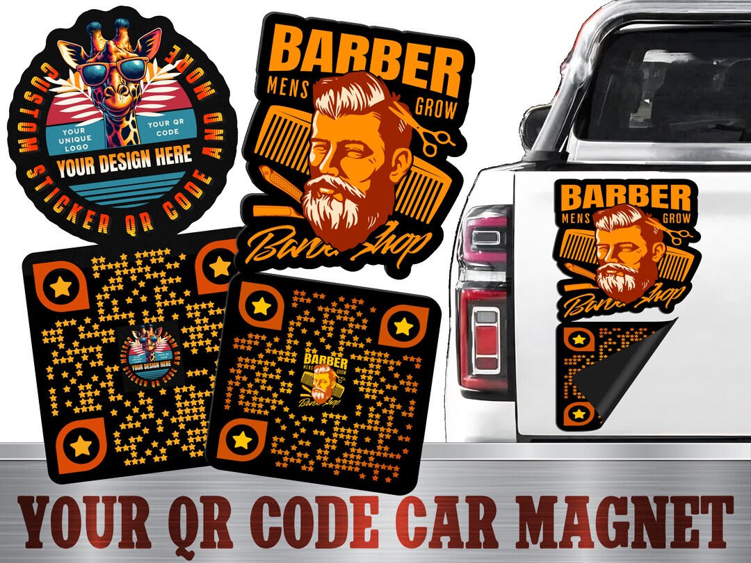 Magnetic QR Code - Die Cut Magnet With Logo - Make Your Own Logo QR ...