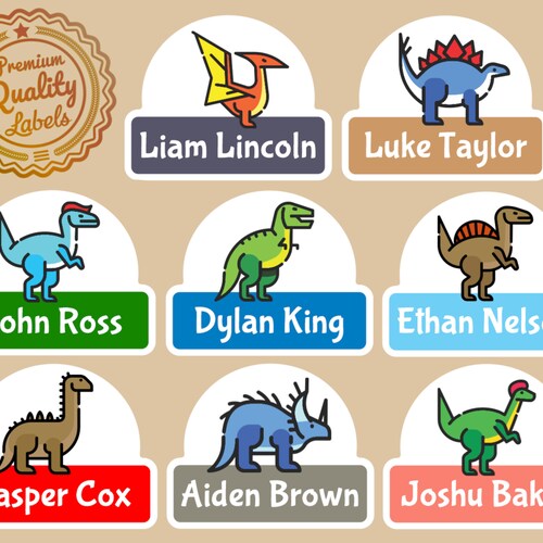 Cute Custom Name 16 X Premium Label Children's - Etsy