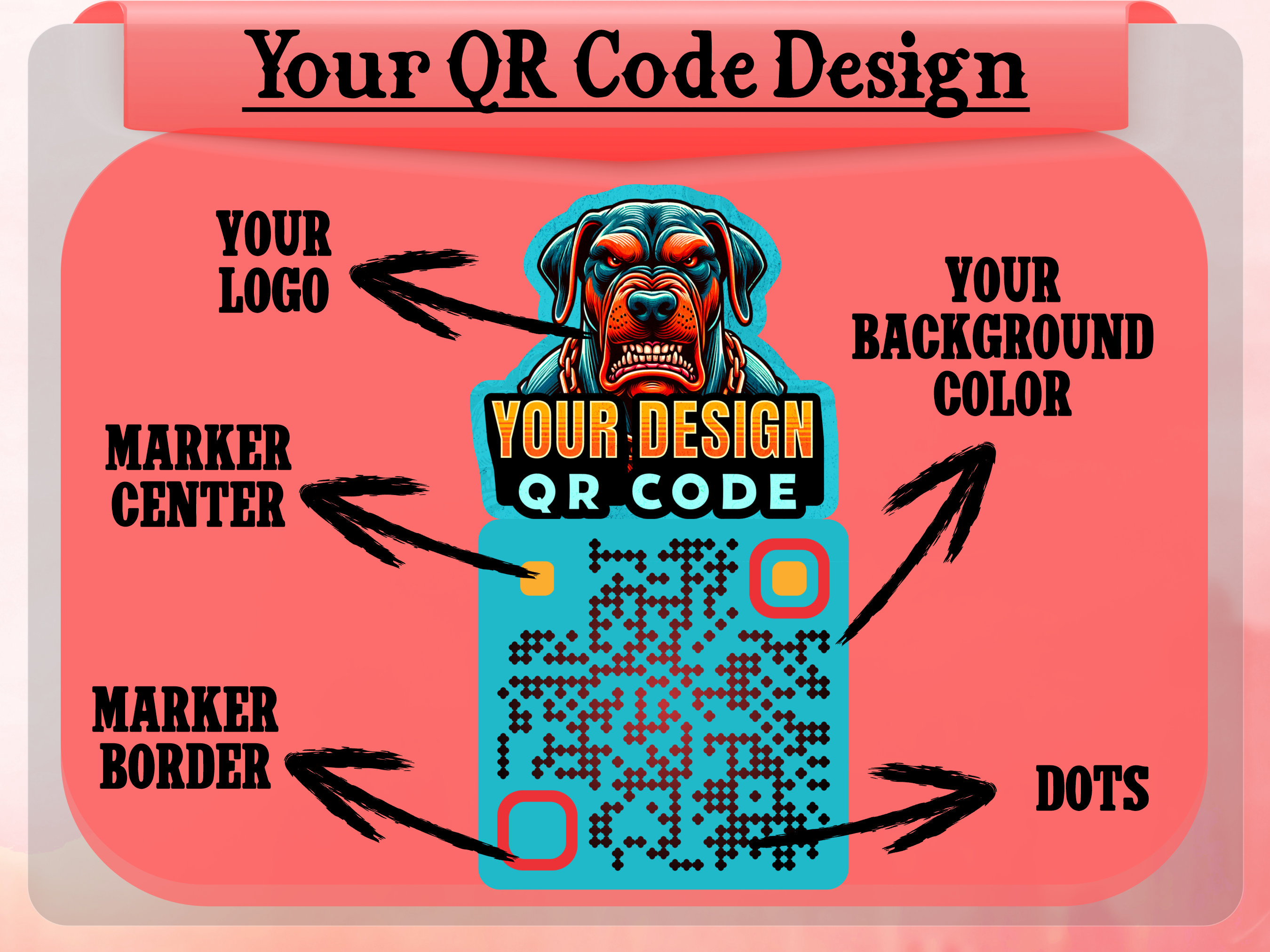 Your QR Code Logo Decal - Die Cut Sticker With Logo - Make Your Own QR ...