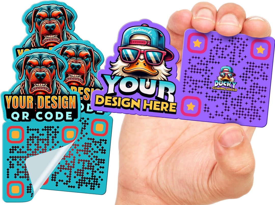 QR Code Die Cut Sticker With Logo - Make Your Own QR Code Style ...