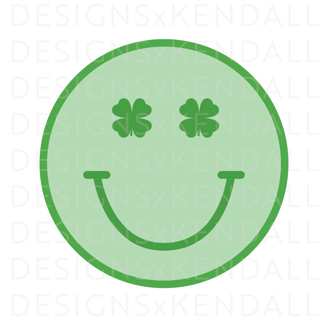 Clover Smiley SVG | Lucky Smiley Face Svg | Smiley Clover SVG | Instant ...