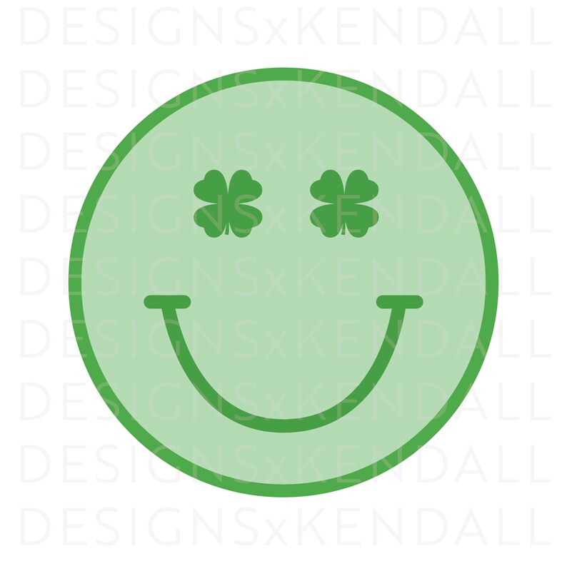 Clover Smiley SVG | Lucky Smiley Face Svg | Smiley Clover SVG | Instant ...