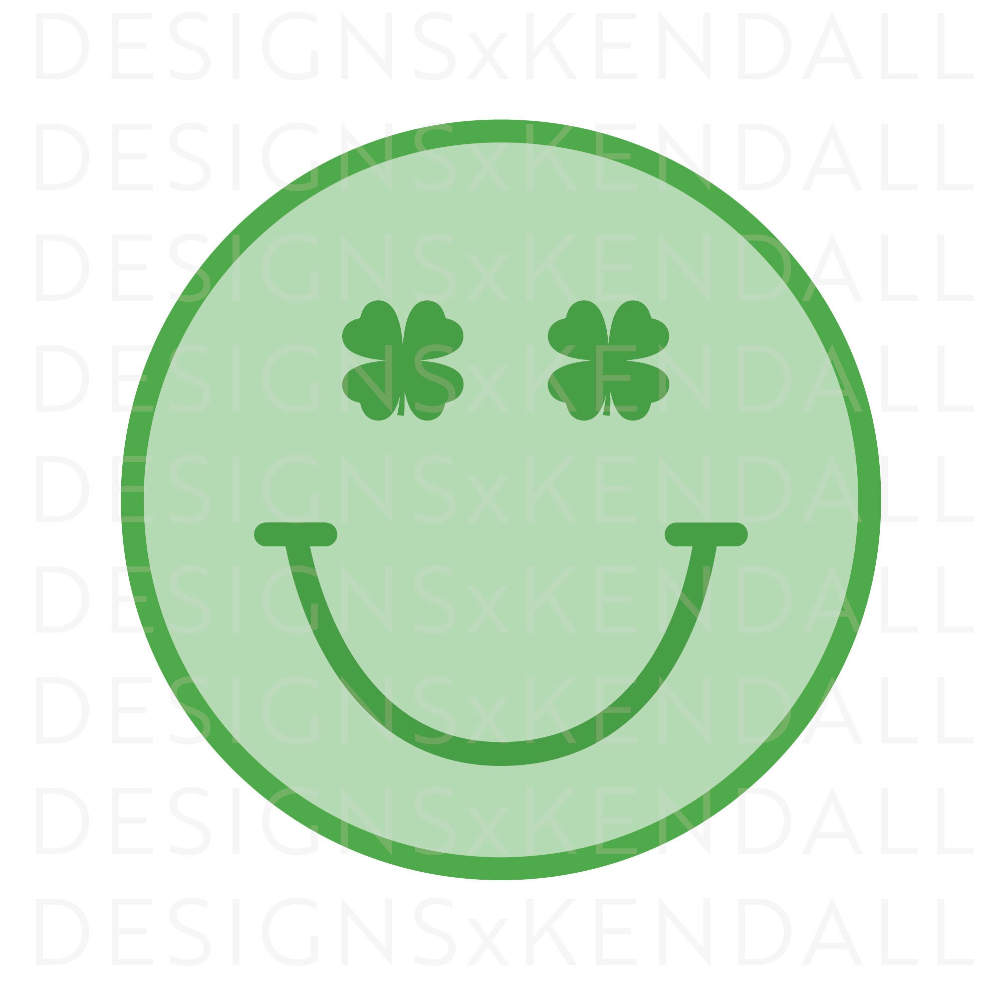 Clover Smiley SVG | Lucky Smiley Face Svg | Smiley Clover SVG | Instant ...