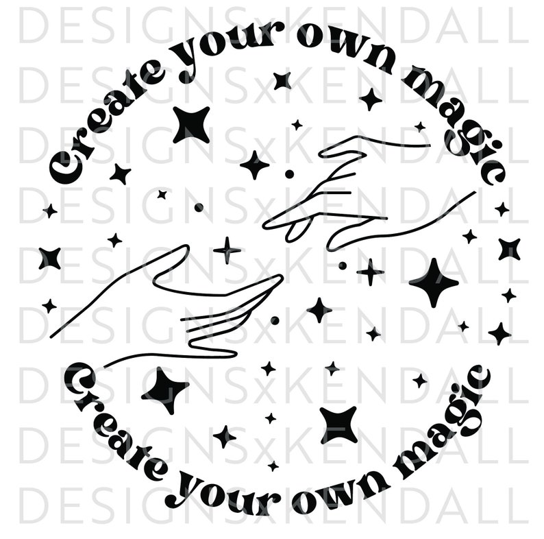 Create Your Own Magic Svg, Witch Svg Hands Clipart Png File,stars Moon ...
