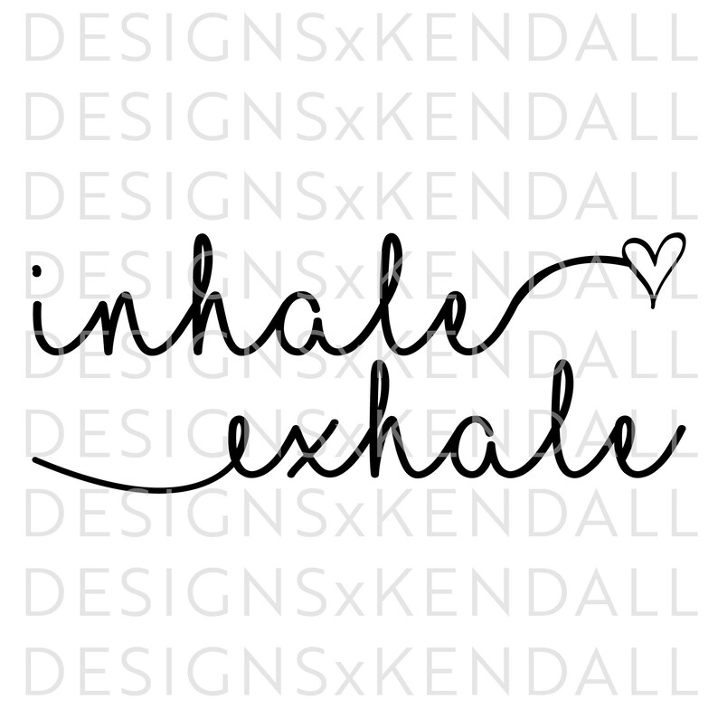 Inhale Exhale SVG, Yoga SVG, Printable Wall Art, Wellness SVG ...