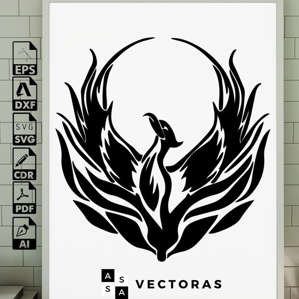 Phoenix Template Svg - Etsy