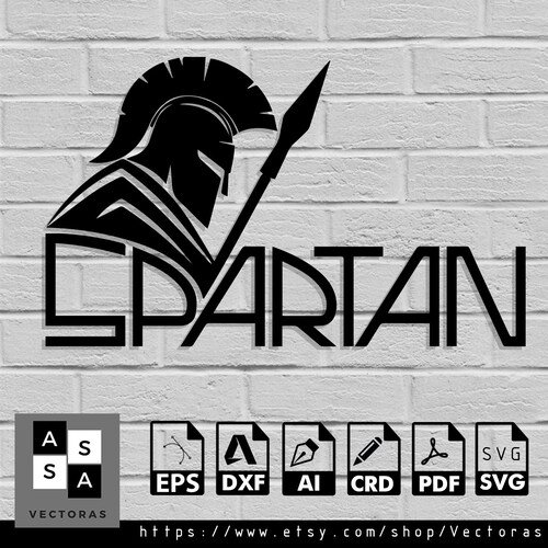Spartan Design Laser Cut Svg Dxf Files Wall Sticker Engraving - Etsy