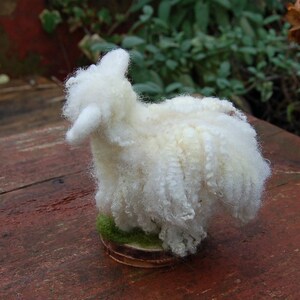 Curly Fleeced Wool Sheep Ornament, Fibre Art Collectable Sheep, Needle Felt Sheep, Easter Lamb ...