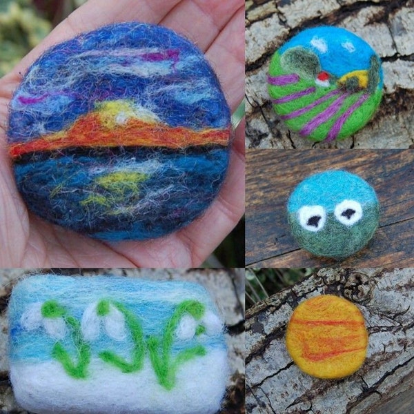 Needle Felted Brooch - Etsy UK
