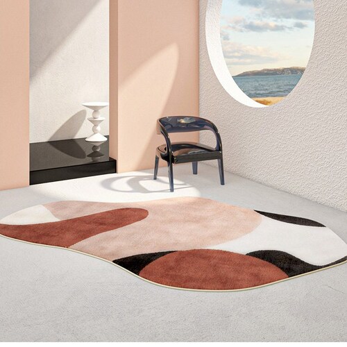 Modern Abstract Area Rug for Living Room / Irregular Rug / - Etsy