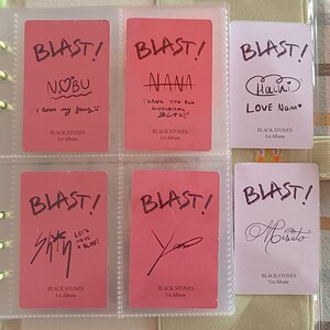 BLAST PHOTOCARDS, Black Stones, Nana, Ai Yazawa, Nobu, Shin, Yasu ...