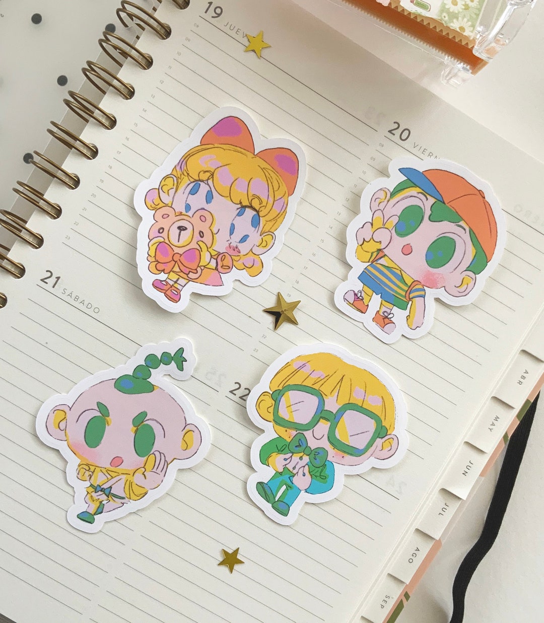 EARTHBOUND MATTE STICKERS, Vinyl Stickers, Mother 2, Ness, Paula, Jeff ...