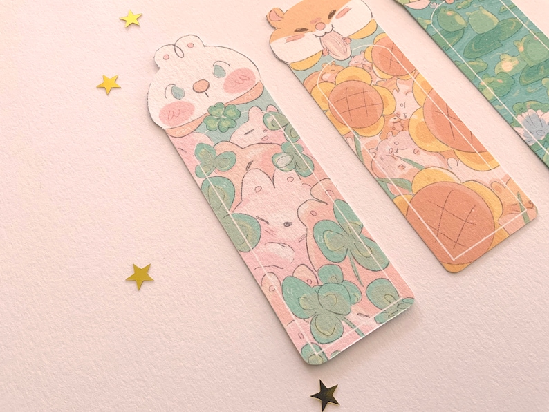 CUTE ANIMAL BOOKMARKS Bookmark Bunny Hamster Frog - Etsy