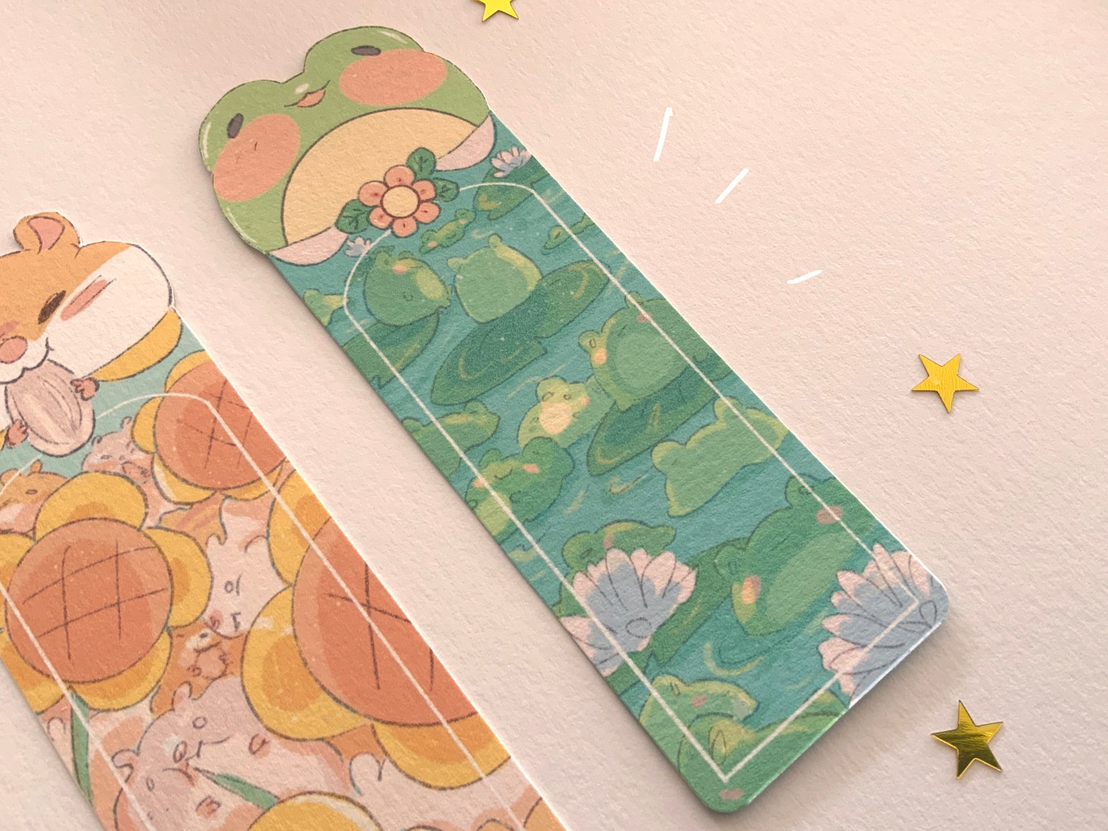 CUTE ANIMAL BOOKMARKS Bookmark Bunny Hamster Frog - Etsy