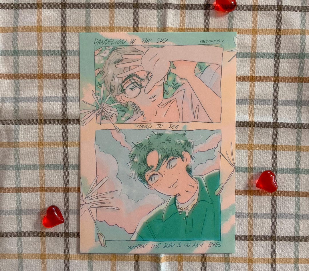 ORIGINAL CHARACTERS DANDELION Print, Ocs, Original Art, Flower Boys - Etsy