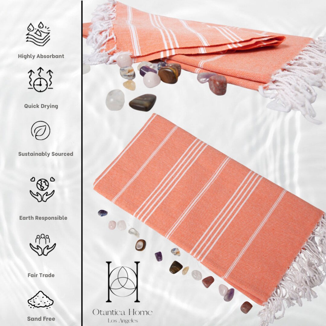 7 Chakra Stones Set With Organic Turkish Towel Gift - Etsy